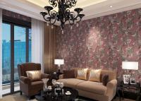 China Waterproof Retro Style Wallpapers Embossed Vantage Plum Floral Pattern for sale
