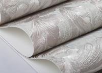 China PVC Country Style Wallpaper , Embossed Floral Contemporary Green Wallpaper for sale