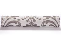 China Grey Vinyl Embossed Victorian Damask Wallpaper Removable , Tear - resistant for sale