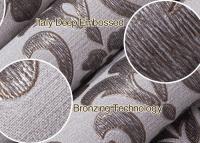 China Grey Vinyl Embossed Victorian Damask Wallpaper Removable , Tear - resistant for sale