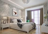 China Embossed Victorian Damask Wallpaper , Creamy white Living Room Wallpaper CE Listed for sale