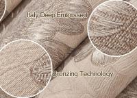 China Beige Floral Pattern PVC Modern Wallpapers for Bedrooms with Embossed Surface for sale