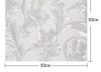 China Beautiful Silver Country Style Wallpaper Embossed Vinyl Floral Pattern 0.53*10M for sale