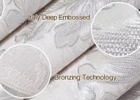 China Beautiful Silver Country Style Wallpaper Embossed Vinyl Floral Pattern 0.53*10M for sale