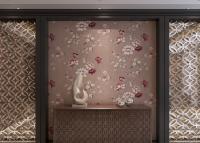 China Luxury Coffee Color Country Vinyl Wallpaper With Floral Pattern for Living Room for sale