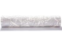 China Ivory White Embossed Floral Pattern Wallpaper / Wall Coverings For Shop Walls for sale