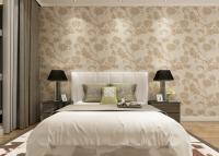 China Khaki Color 3D Floral Wallpaper for Wall Decoration / PVC  Wall Coverings for sale