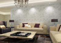 China 0.53*10M Vinyl Embossed Floral Pattern Wallpaper , Rustic Country Wallpaper for sale