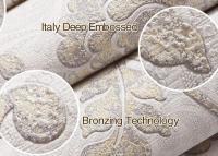 China 0.53*10M Vinyl Embossed Floral Pattern Wallpaper , Rustic Country Wallpaper for sale