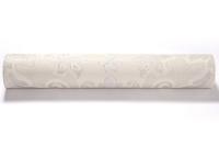 China Creamy White Living Room Wallpaper with Embossed Symmetrical Floral Pattern for sale