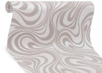 China 0.7*8.4M Removable Non  -woven Modern Luxury Wallpaper with Abstract Curve for sale