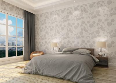 China Waterproof Vinyl Country Style Wallpaper with Floral Pattern for Bedroom for sale