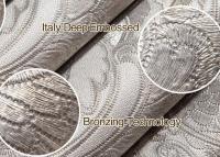 China Eco - Friendly Silver Vinyl Removable Wallpaper With Floral And Leaf  Pattern , 0.53*10M for sale