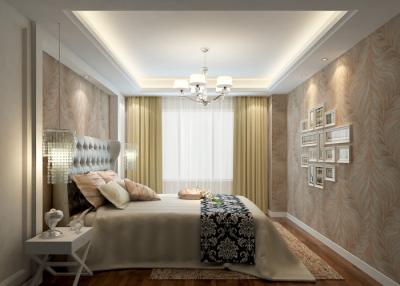 China Modern Style Washable Vinyl Wallpaper , Vinyl Wall Coverings with Golden Leaf Pattern for sale