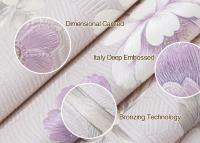 China Removable Country Style Wallpaper With Embossed Floral Pattern For Sofa Backdrop for sale