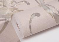 China Moisture - Proof Light Pink Rustic Floral Wallpaper , Home Furnishing Wallpaper for sale