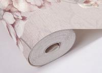 China Purple Rustic Floral Patterned Wallpaper For Living Rooms , Home Decorating Wallpaper for sale