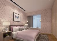 China Embossed Light Pink Living Room Wallpaper with Washable Vinyl Material , CE ISO Listed for sale