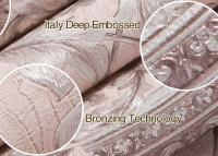 China Embossed Light Pink Living Room Wallpaper with Washable Vinyl Material , CE ISO Listed for sale