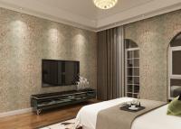 China Rustic Embossed Washable Vinyl Wallpaper , Symmetrical Floral Pattern Wallpaper for sale