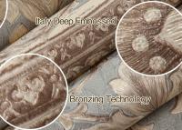 China Rustic Embossed Washable Vinyl Wallpaper , Symmetrical Floral Pattern Wallpaper for sale