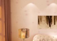 China Removable Interior Living Room Wallpaper with Purple Floral Pattern Light Purple for sale