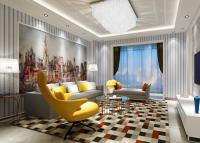 China Removable Modern Striped Contemporary Wall Coverings for Bedding Room , 0.53*10M for sale