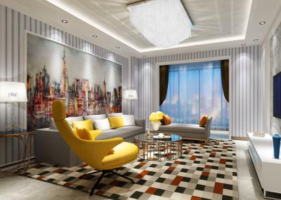 China Removable Modern Striped Contemporary Wall Coverings for Bedding Room , 0.53*10M for sale