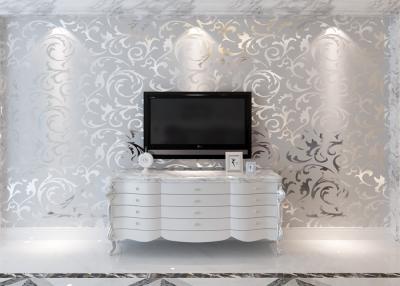 China 3D Design Silver Grey European Modern Wallpaper for Bedrooms TV Background for sale
