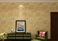 China Beige Floral Contemporary Wall Coverings for TV Background , Modern Office Wallpaper for sale