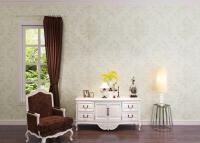 China Living Room Washable Vinyl Wallpaper , White Damask Pattern Wallpaper for sale