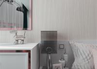 China Simple Grey Stripes Modern Removable Wallpaper for Home , Embossed Wall Coverings for sale