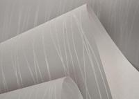 China Simple Grey Stripes Modern Removable Wallpaper for Home , Embossed Wall Coverings for sale
