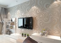 China 0.7*8.4M Removable Non  -woven Modern Luxury Wallpaper with Abstract Curve for sale