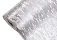 China Modern Removable Silver Color Gold Foil Contemporary Wallpaper For Walls for sale