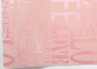 China Eco- Friendly Non Woven Wallpaper With English Letters , Pink And White Patterned Wallpaper for sale