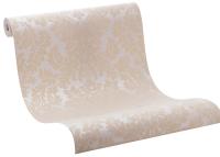 China Lovely Beige Color Country Home Wallpaper With Symmetrical Leaf Pattern for sale