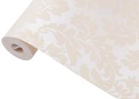China Lovely Beige Color Country Home Wallpaper With Symmetrical Leaf Pattern for sale