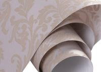 China Tear - Resistant Embossed Flocking Country Floral Wallpaper 0.53*10M for sale