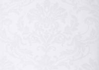 China White Color Flocking Floral Pattern European Style Wallpaper for Living Room for sale