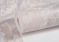 China Bedroom PVC Country Style Wallpaper with Symmetrical Floral Pattern for sale