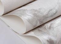 China Decorative Embossed Vinyl Country Style Wallpaper with Grey Leaf Pattern , CSA Standard for sale