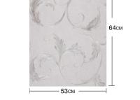 China Decorative Embossed Vinyl Country Style Wallpaper with Grey Leaf Pattern , CSA Standard for sale