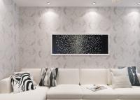 China Decorative Embossed Vinyl Country Style Wallpaper with Grey Leaf Pattern , CSA Standard for sale