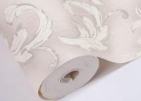 China Embossed Vinyl Victorian Style Wallpaper with Damask Pattern , Eco - Friendly for sale