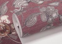 China Waterproof Asian Inspired Wallpaper with Embossed Floral Pattern , 0.53*10m/ roll for sale