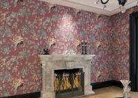 China Waterproof Asian Inspired Wallpaper with Embossed Floral Pattern , 0.53*10m/ roll for sale