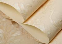 China Strippable Orange Living Room European Style Wallpaper For TV Background for sale