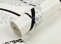 China Dining Room PVC Modern Removable Wallpaper With Black Wave Printing for sale