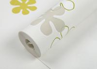 China Japanese Style Durable Asian Inspired Wallpaper With Green Embossed Bloom for sale